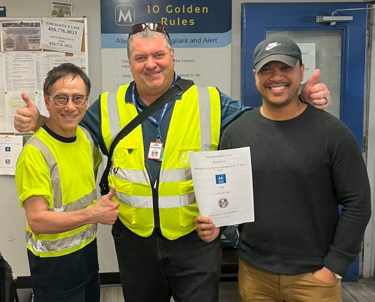 Record gains for Local 2413 members working at Menzies Cargo – IAMAW